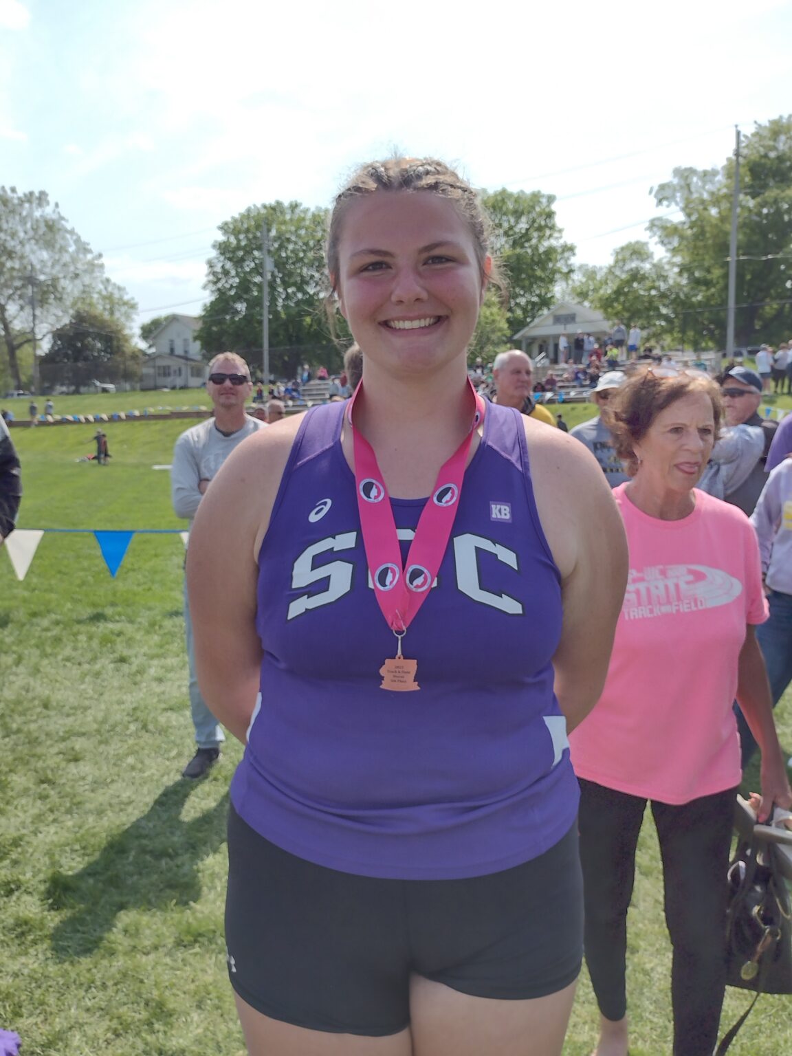 South Central Calhoun's Keira Hammen after gaining a state medal in ...