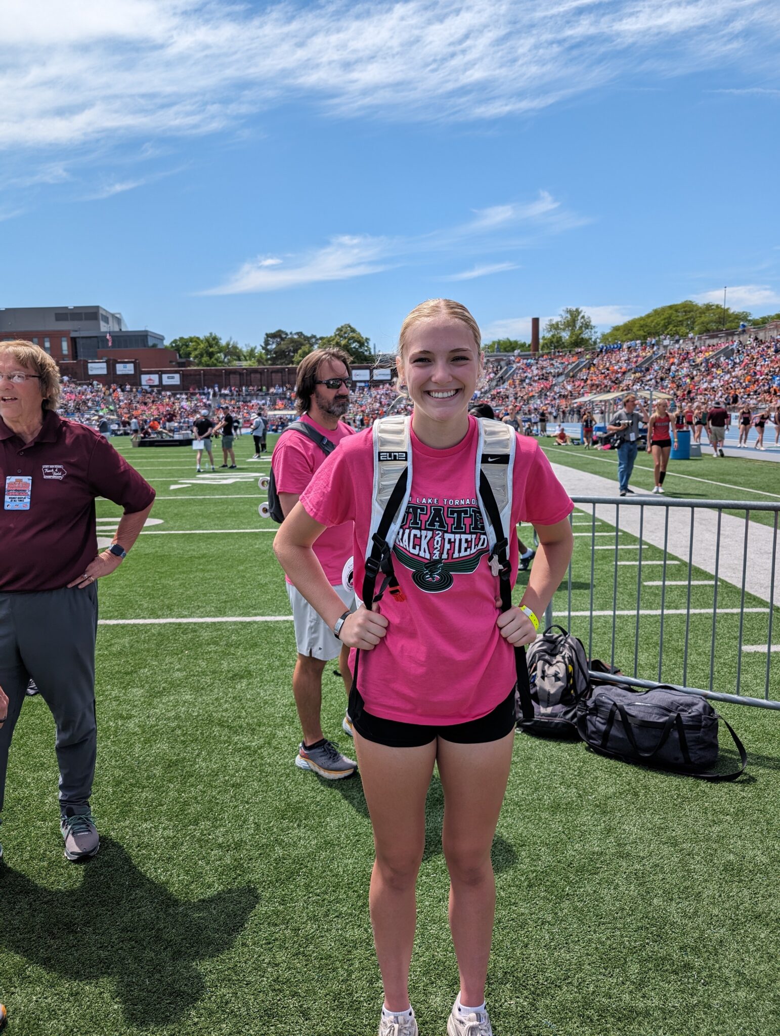 Storm Lake's Avery DeHaan after 3A girls state long jump - Storm Lake Radio